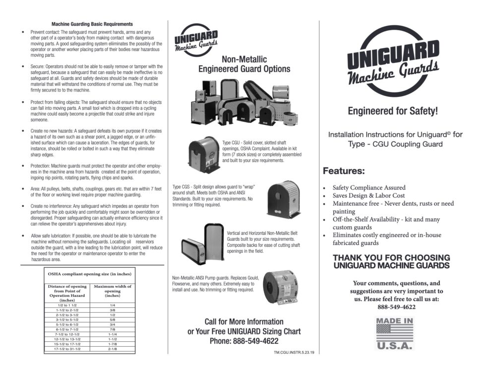 | Uniguard Machine Guards