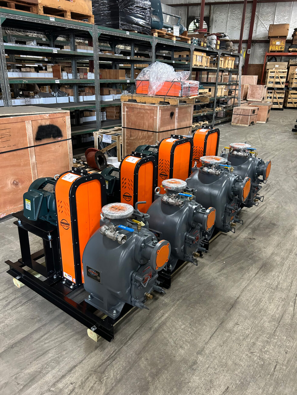 Vertical Belt Guard for Self-Priming Pump | Uniguard Machine Guards